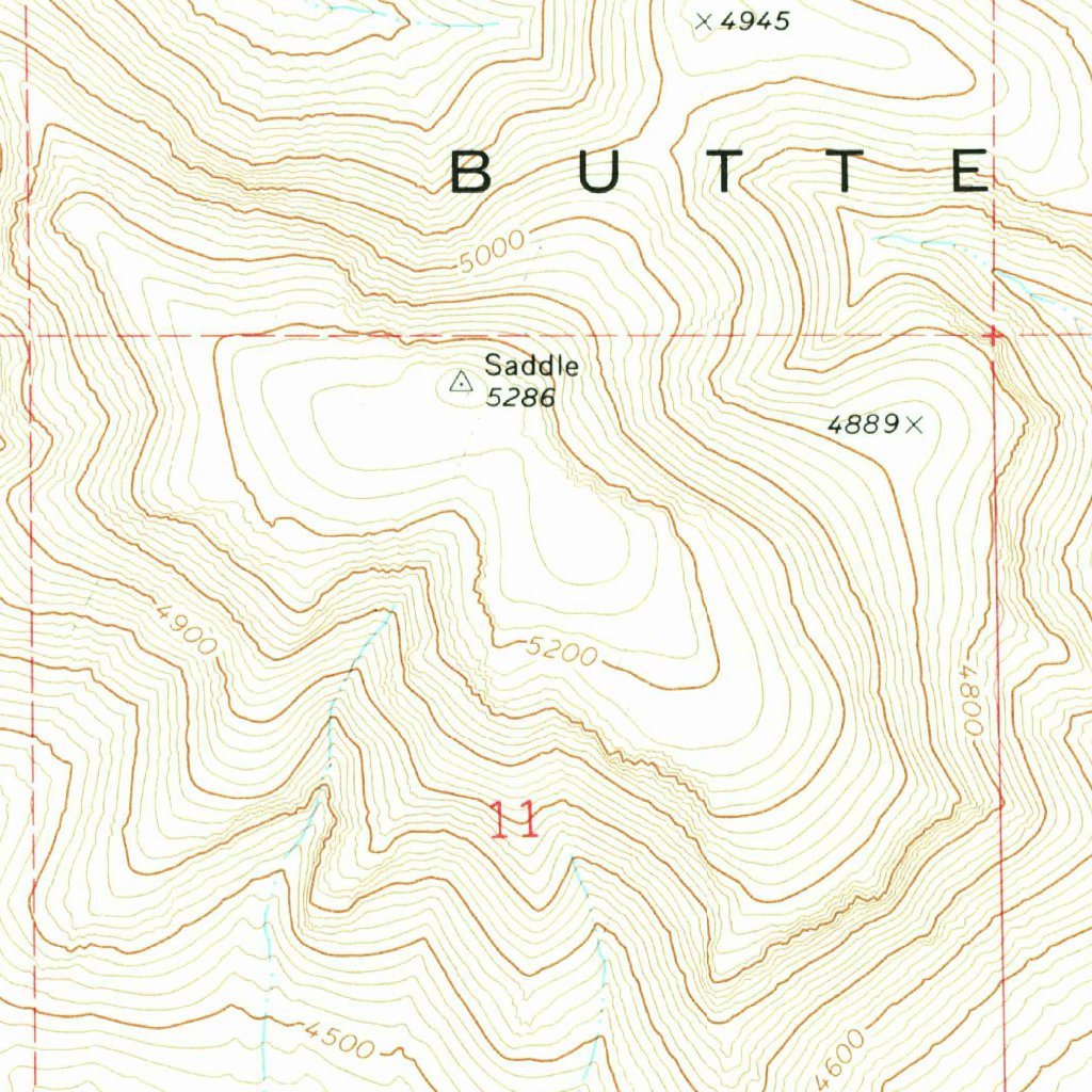 Saddle Butte, OR (1972, 24000-Scale) Map by United States Geological ...