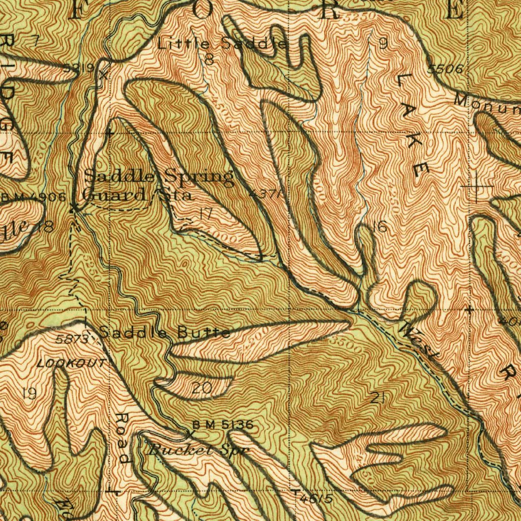 Saddle Butte, WA (1946, 62500-Scale) Map by United States Geological ...