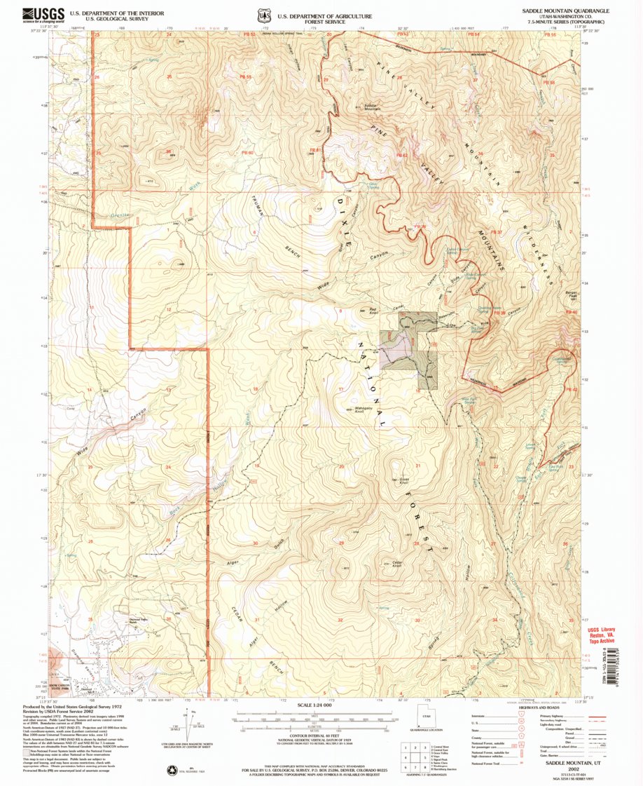 Saddle Mountain, UT (2002, 24000-Scale) Map by United States Geological ...
