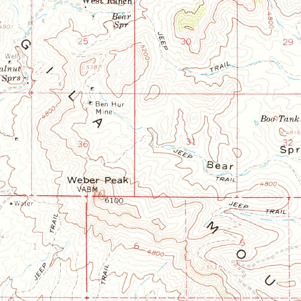 Safford, AZ (1960, 62500-Scale) Map by United States Geological Survey ...