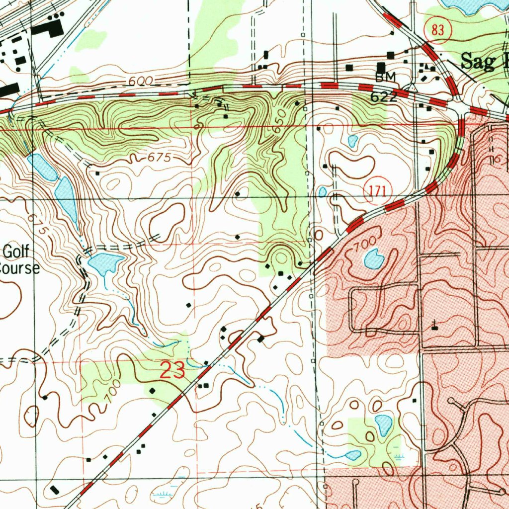 Sag Bridge, IL (1997, 24000-Scale) Map by United States Geological ...