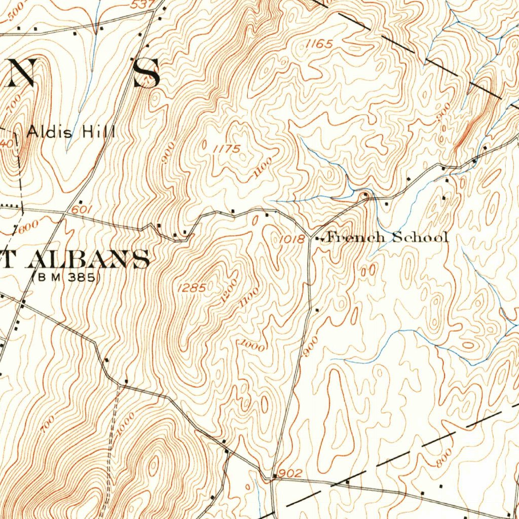 Saint Albans, VT (1914, 62500-Scale) Map by United States Geological ...