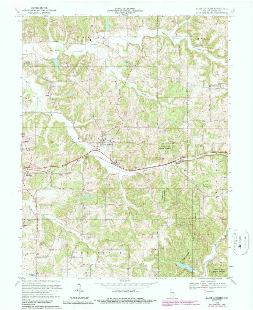 Saint Anthony, IN (1969, 24000-Scale) Map by United States Geological ...