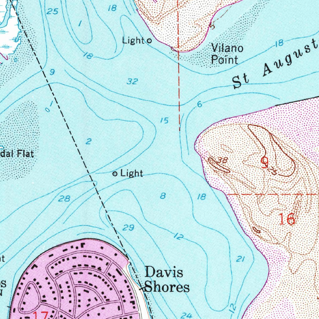 Saint Augustine, FL (1956, 24000-Scale) Map by United States Geological ...