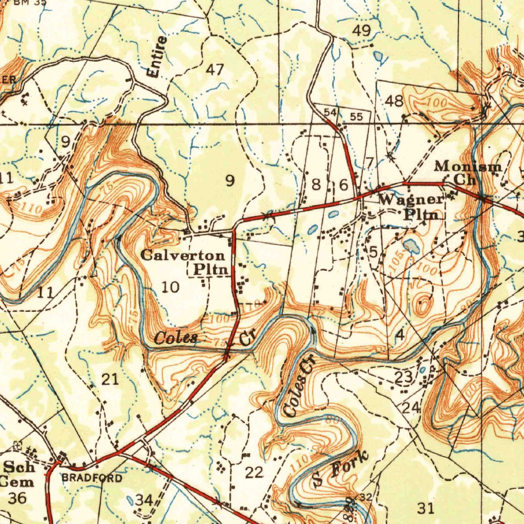 Saint Joseph, LA-MS (1939, 62500-Scale) Map by United States Geological ...