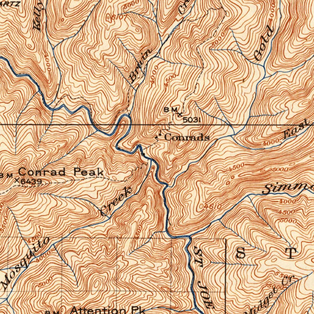 Saint Regis, MT-ID (1918, 125000-Scale) Map by United States Geological ...