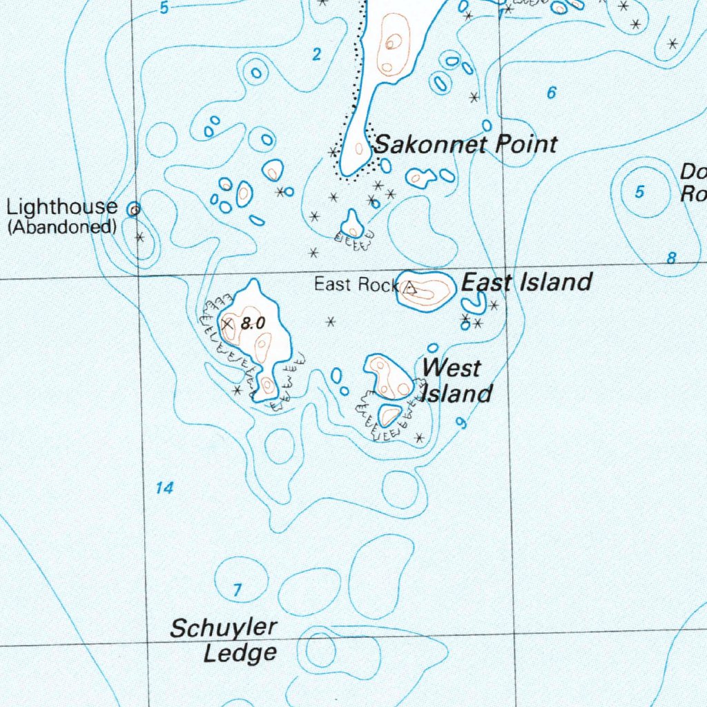 Sakonnet Point, RI-MA (1984, 25000-Scale) Map by United States ...
