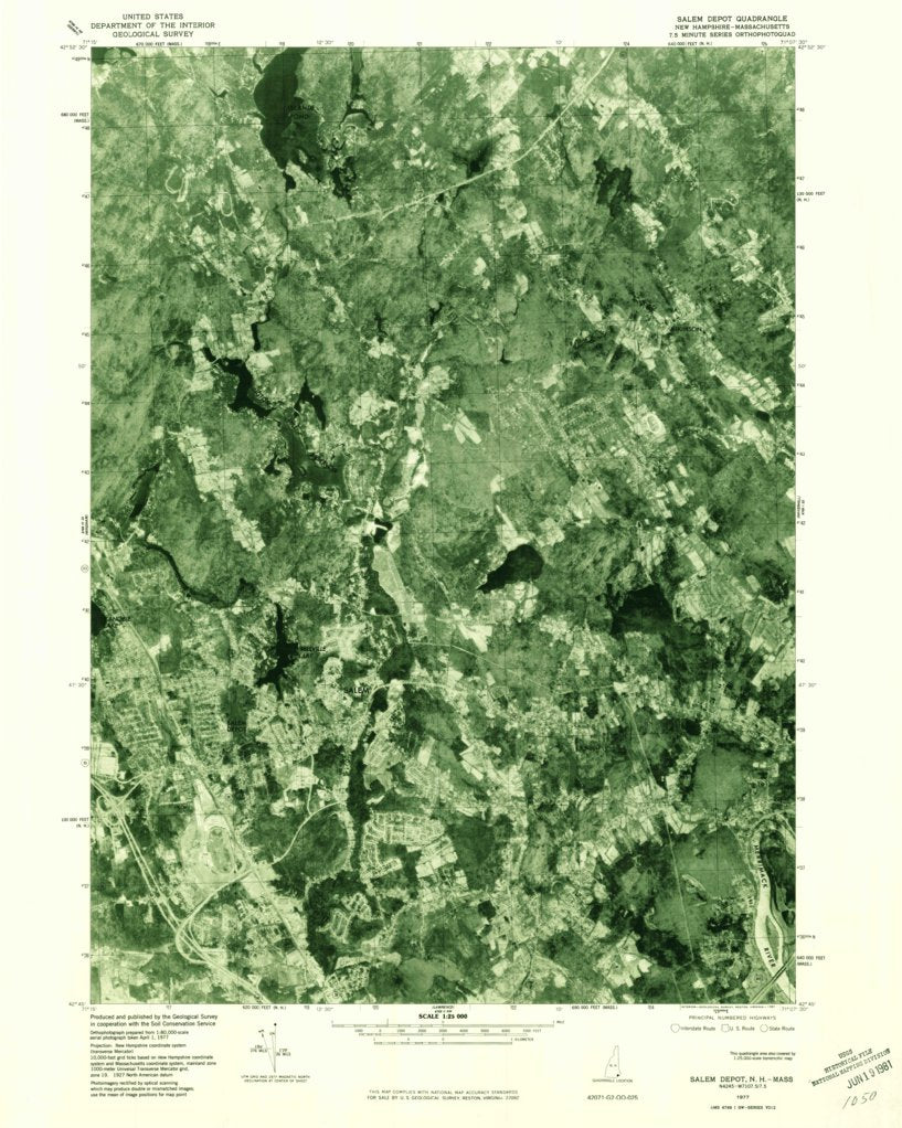 Salem Depot, NH-MA (1977, 25000-Scale) Map by United States Geological ...