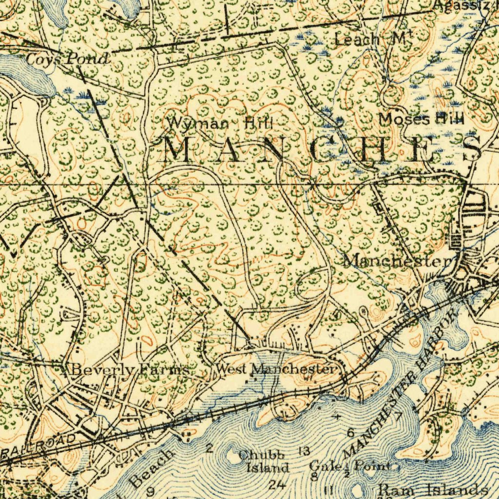 Salem, MA (1919, 62500-Scale) Map by United States Geological Survey ...