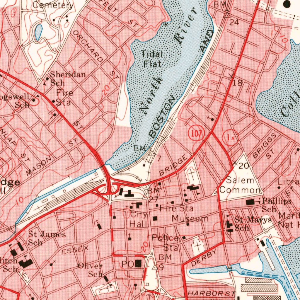 Salem, MA (1970, 24000-Scale) Map by United States Geological Survey ...