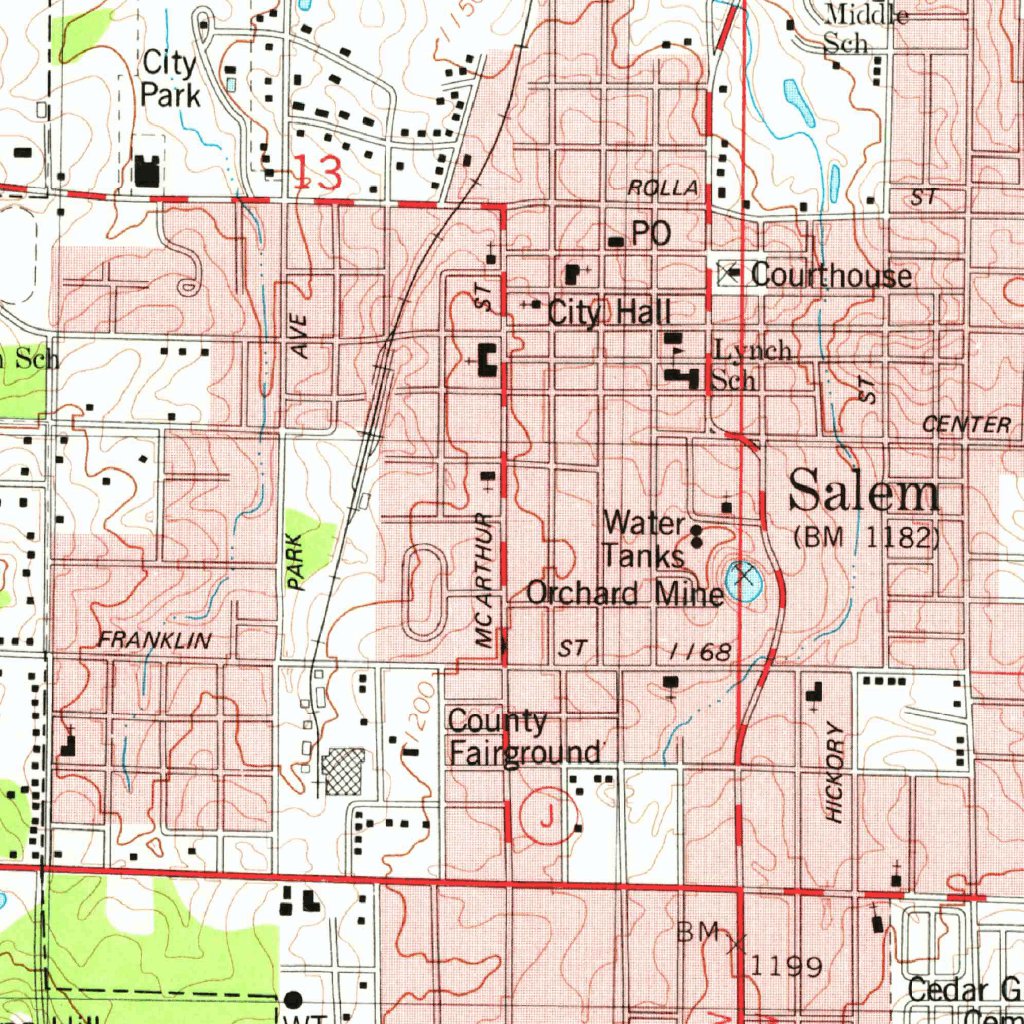 Salem, MO (1981, 24000-Scale) Map by United States Geological Survey ...