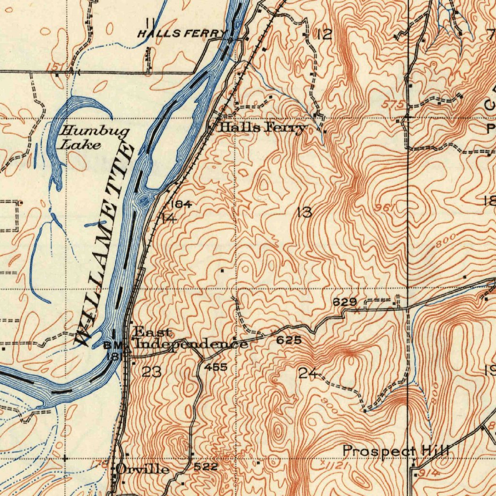 Salem, OR (1917, 62500-Scale) Map by United States Geological Survey ...