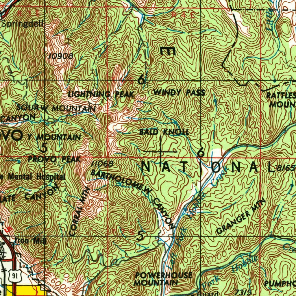 Salt Lake City, UT-WY (1954, 250000-Scale) Map by United States ...