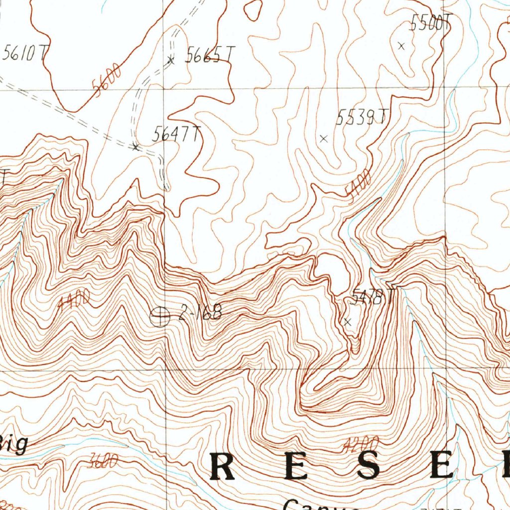 Salt Trail Canyon, AZ (1988, 24000-Scale) Map by United States ...