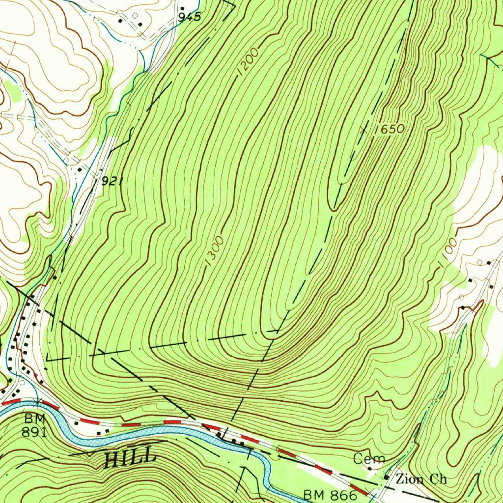Saltillo, PA (1968, 24000-Scale) Map by United States Geological Survey ...