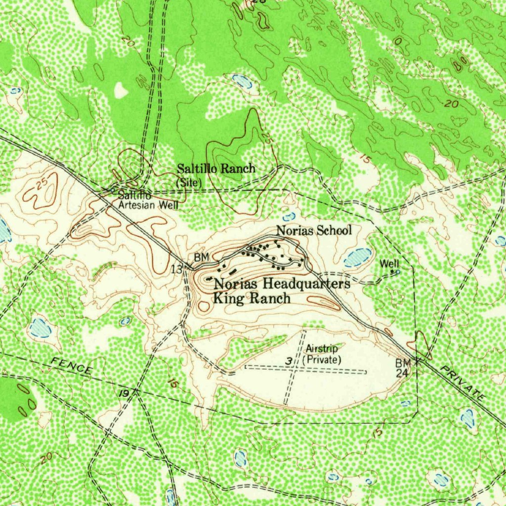 Saltillo Ranch, TX (1956, 62500-Scale) Map by United States Geological ...