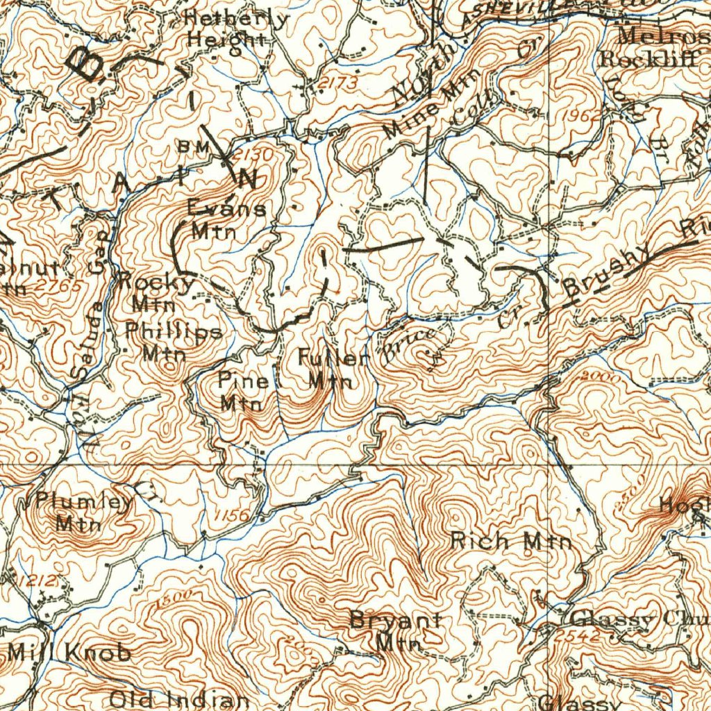 Saluda, NC-SC (1907, 125000-Scale) Map by United States Geological ...