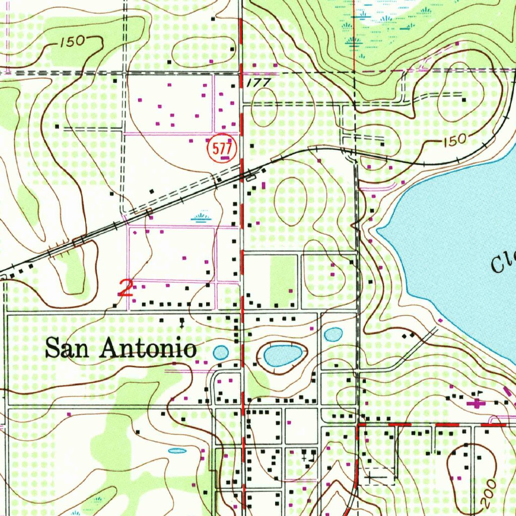 San Antonio, FL (1954, 24000-Scale) Map by United States Geological ...