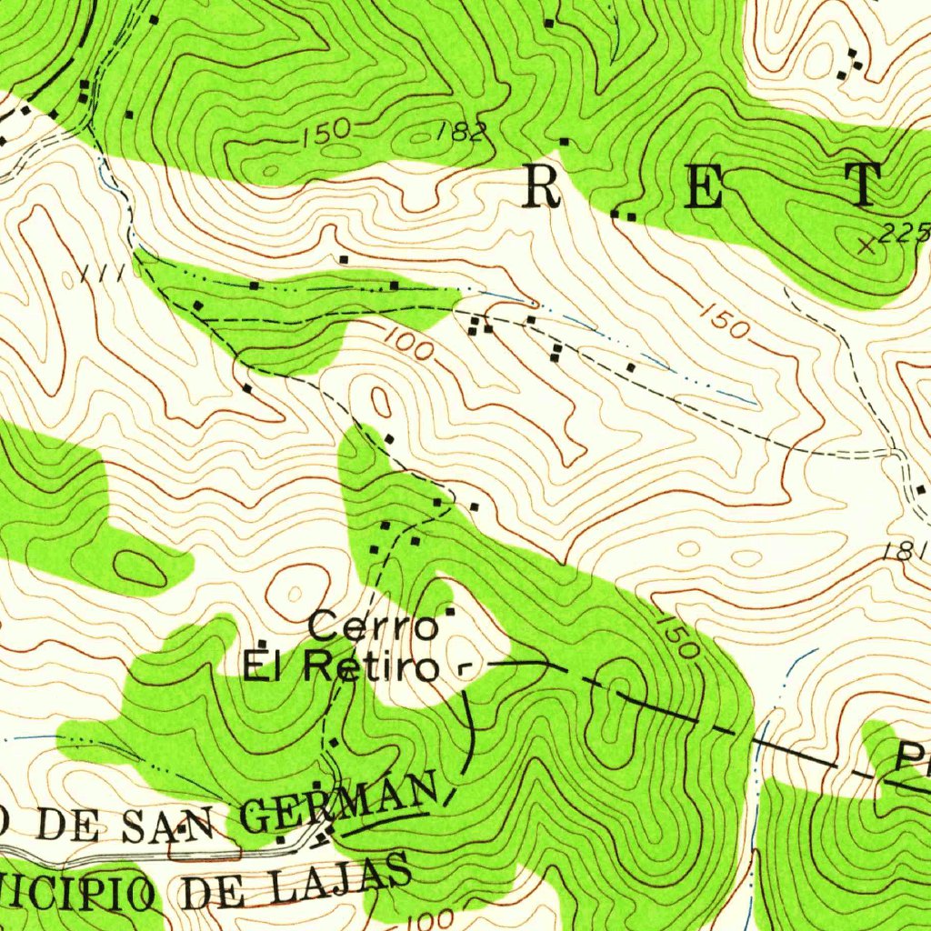San German, PR (1957, 20000-Scale) Map by United States Geological ...