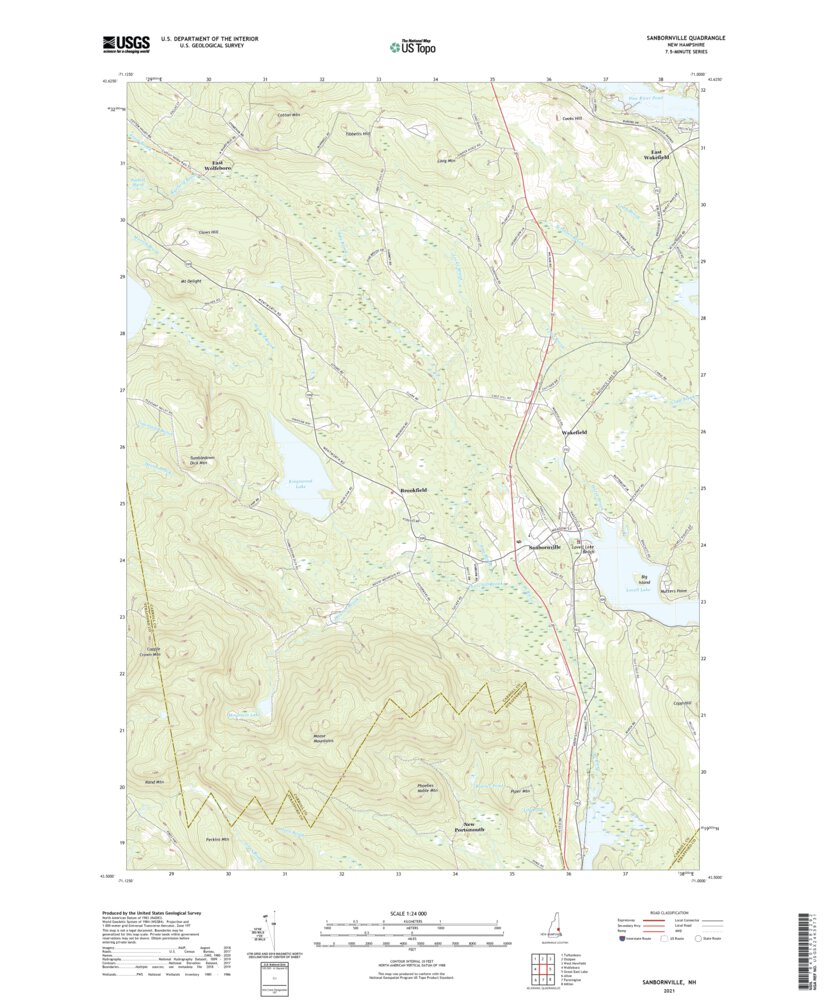 Sanbornville, NH (2021, 24000-Scale) Map by United States Geological ...