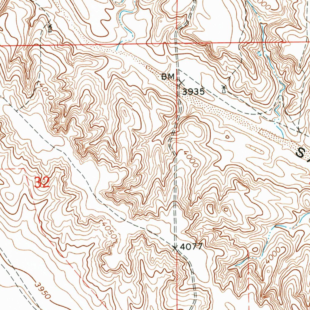 Sand Canyon East, NE (1966, 24000-Scale) Map by United States ...