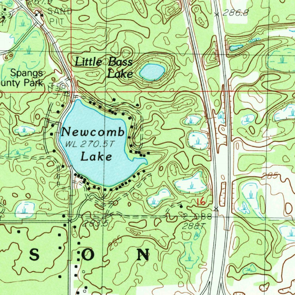 Sand Lake, MI (1985, 24000-Scale) Map by United States Geological ...