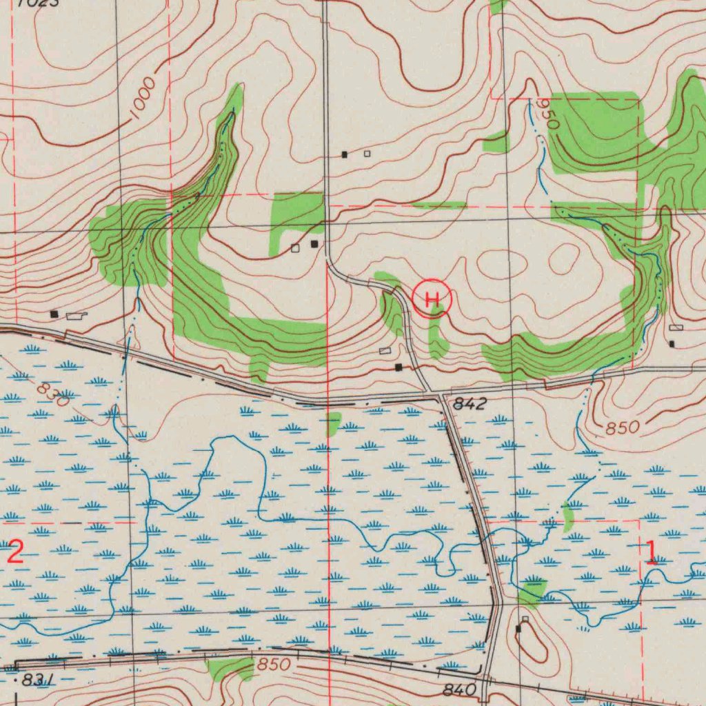 Sand Spring Creek, WI (1980, 24000-Scale) Map by United States ...