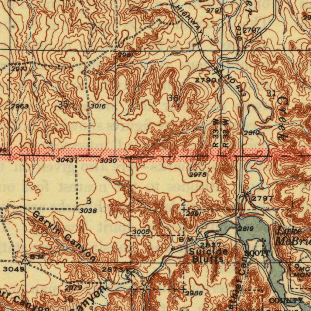 Sandon, KS (1942, 62500-Scale) Map by United States Geological Survey ...