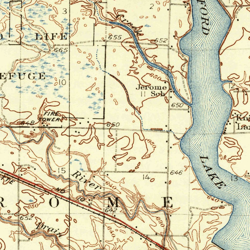 Sanford, MI (1936, 62500-Scale) Map by United States Geological Survey ...