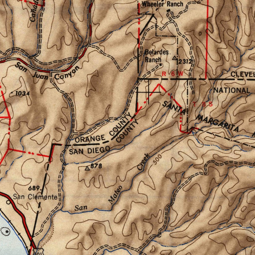 Santa Ana, CA (1949, 250000-Scale) Map by United States Geological ...
