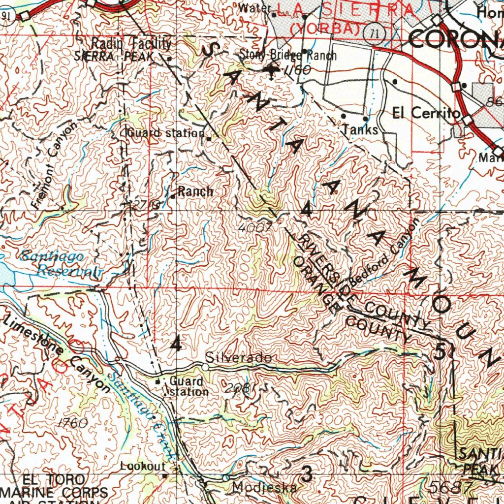 Santa Ana, CA (1959, 250000-Scale) Map by United States Geological ...