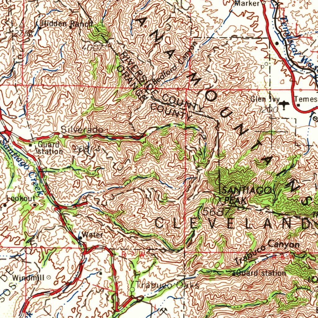 Santa Ana, CA (1965, 250000-Scale) Map by United States Geological ...