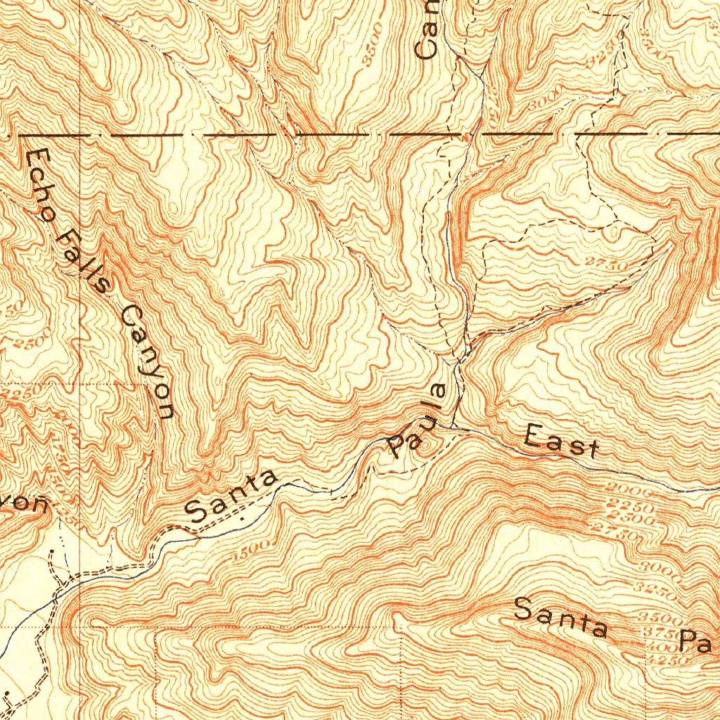 Santa Paula, CA (1903, 62500-Scale) Map by United States Geological ...