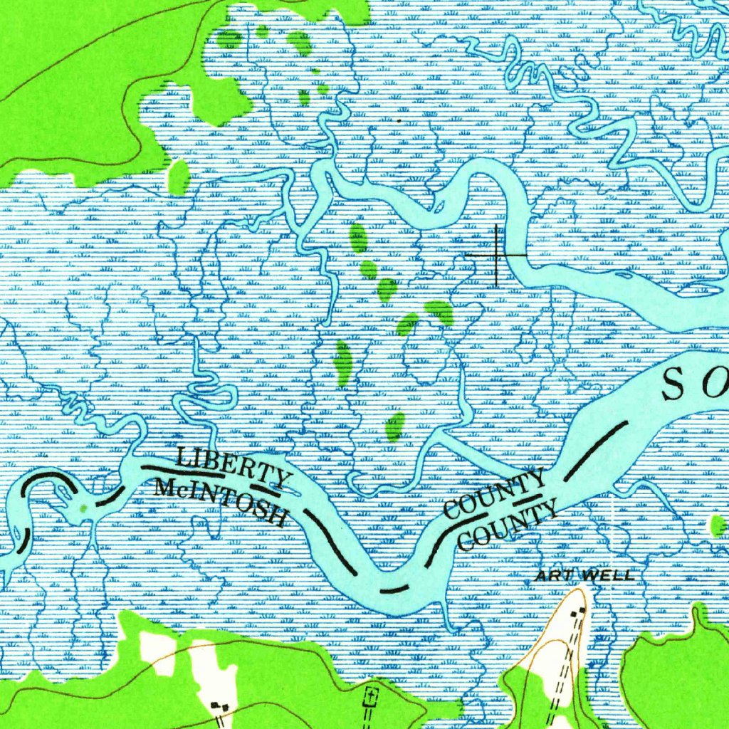 Sapelo River, GA (1943, 62500-Scale) Map by United States Geological ...