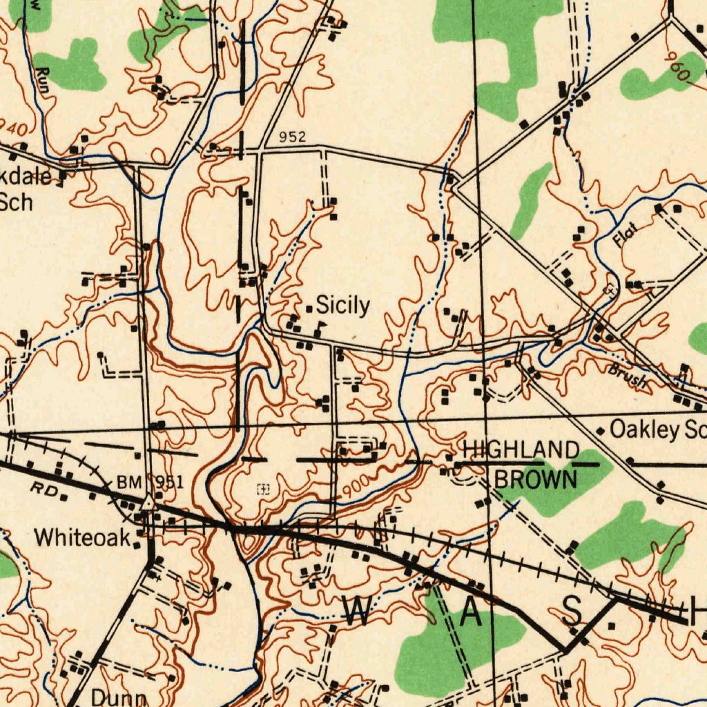 Sardinia, OH (1944, 62500-Scale) Map by United States Geological Survey ...