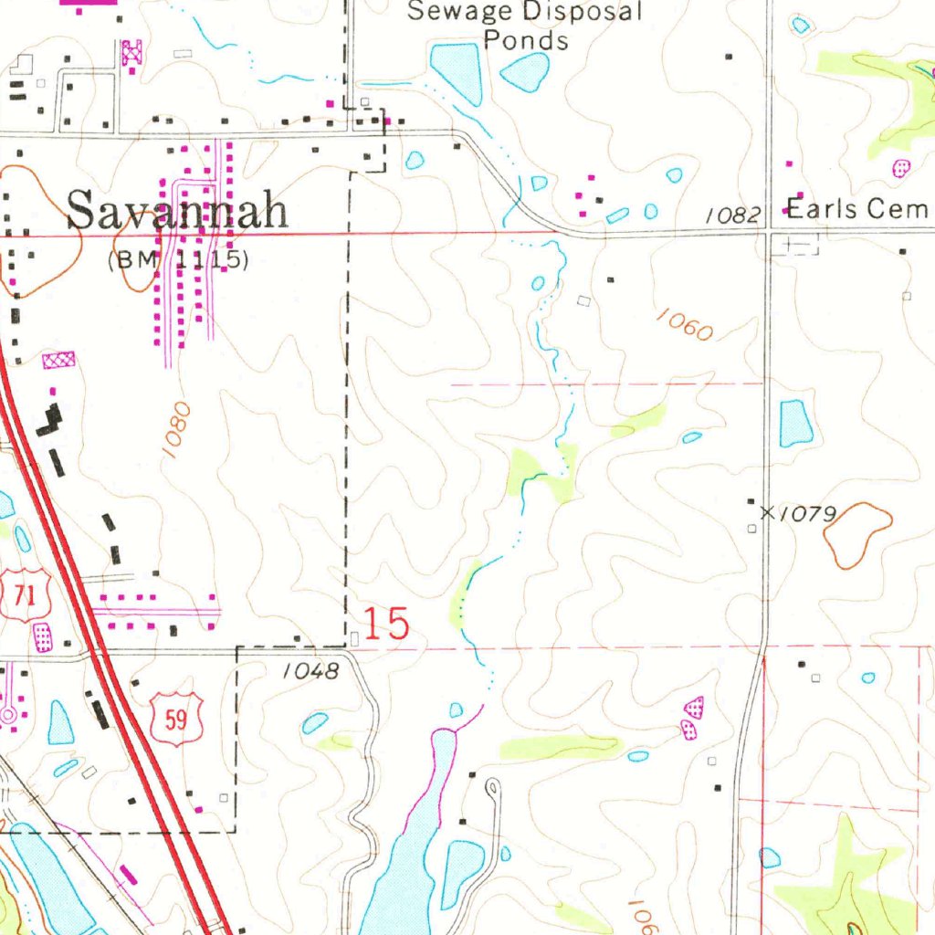 Savannah, MO (1971, 24000-Scale) Map by United States Geological Survey ...
