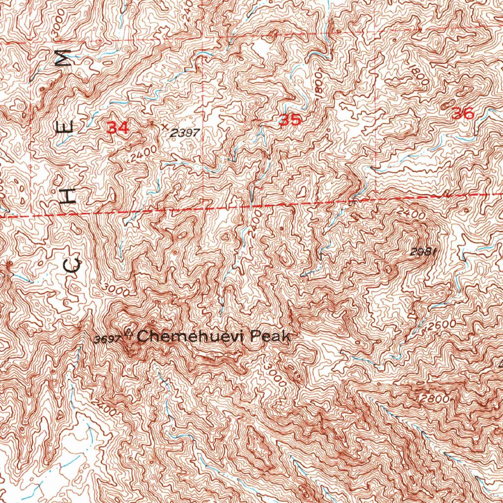 Sawtooth Range, CA-AZ (1950, 62500-Scale) Map by United States ...