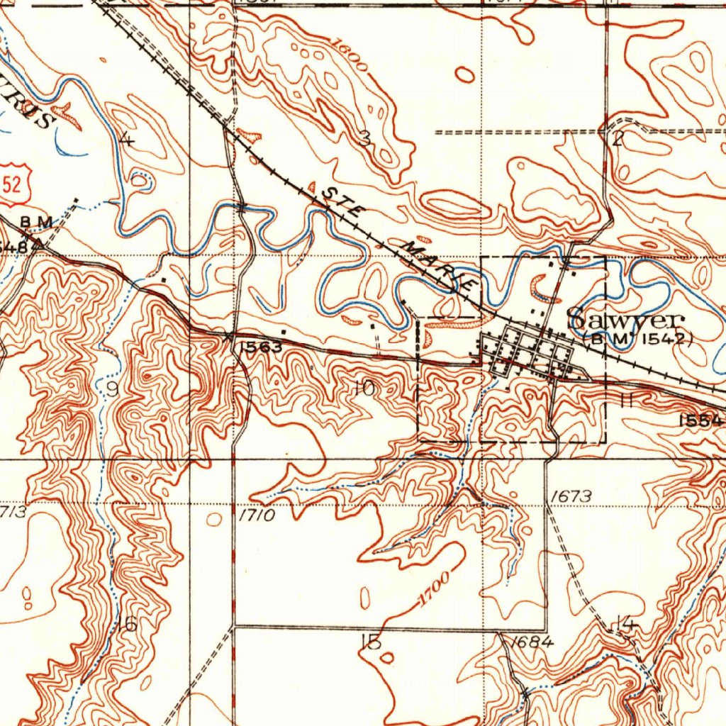 Sawyer, ND (1929, 62500-Scale) Map by United States Geological Survey ...