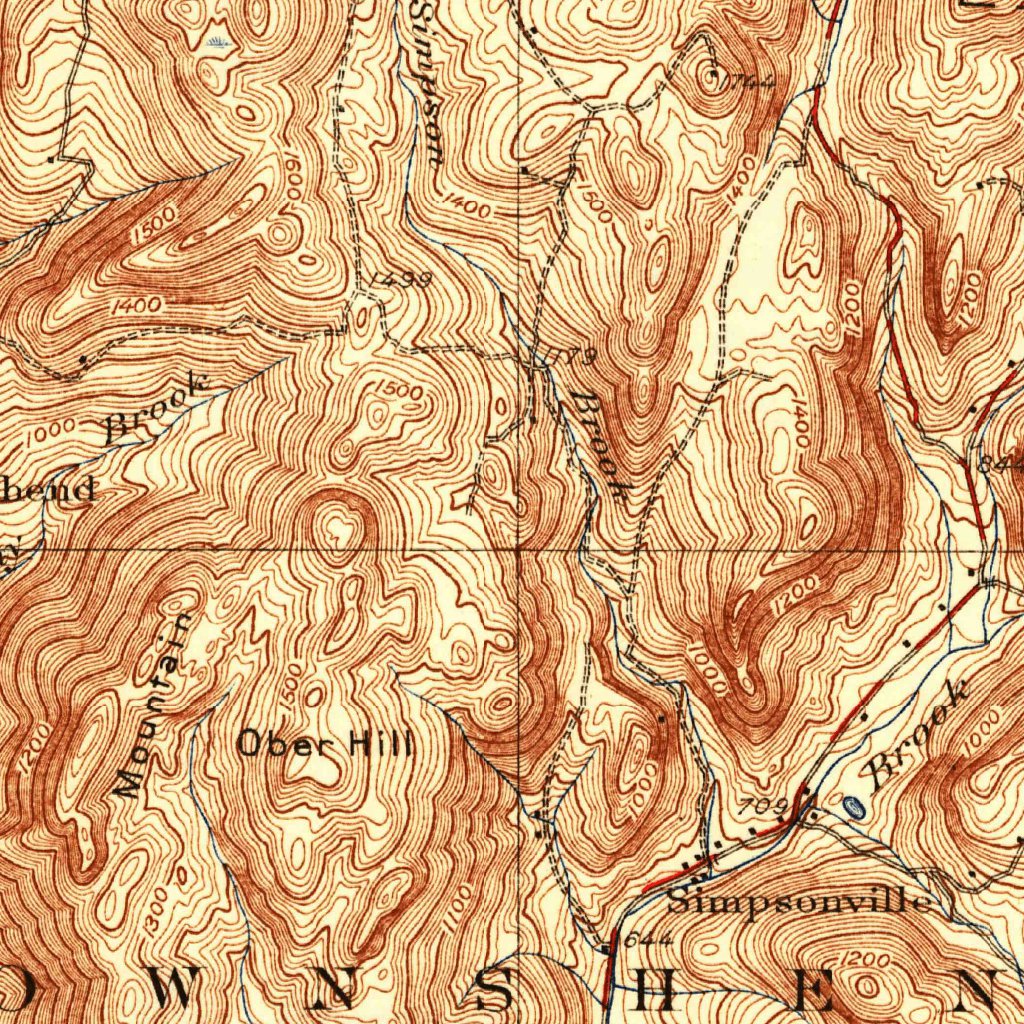 Saxtons River, VT (1933, 62500-Scale) Map by United States Geological ...