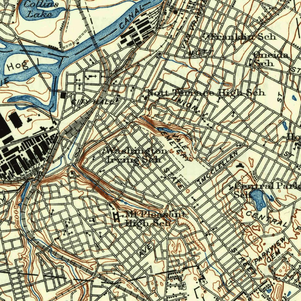 Schenectady, NY (1948, 62500-Scale) Map by United States Geological ...