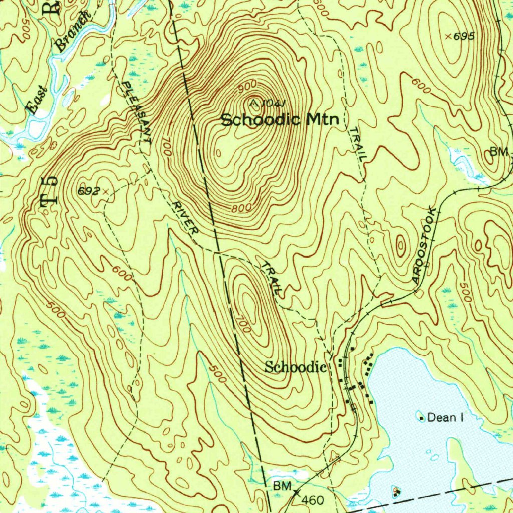 Schoodic, ME (1947, 62500-Scale) Map by United States Geological Survey ...