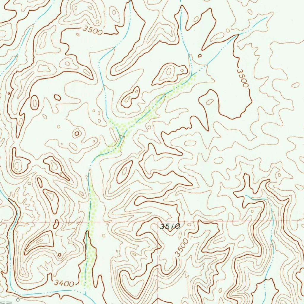 Screw Bean Draw West, TX (1973, 24000-Scale) Map by United States ...