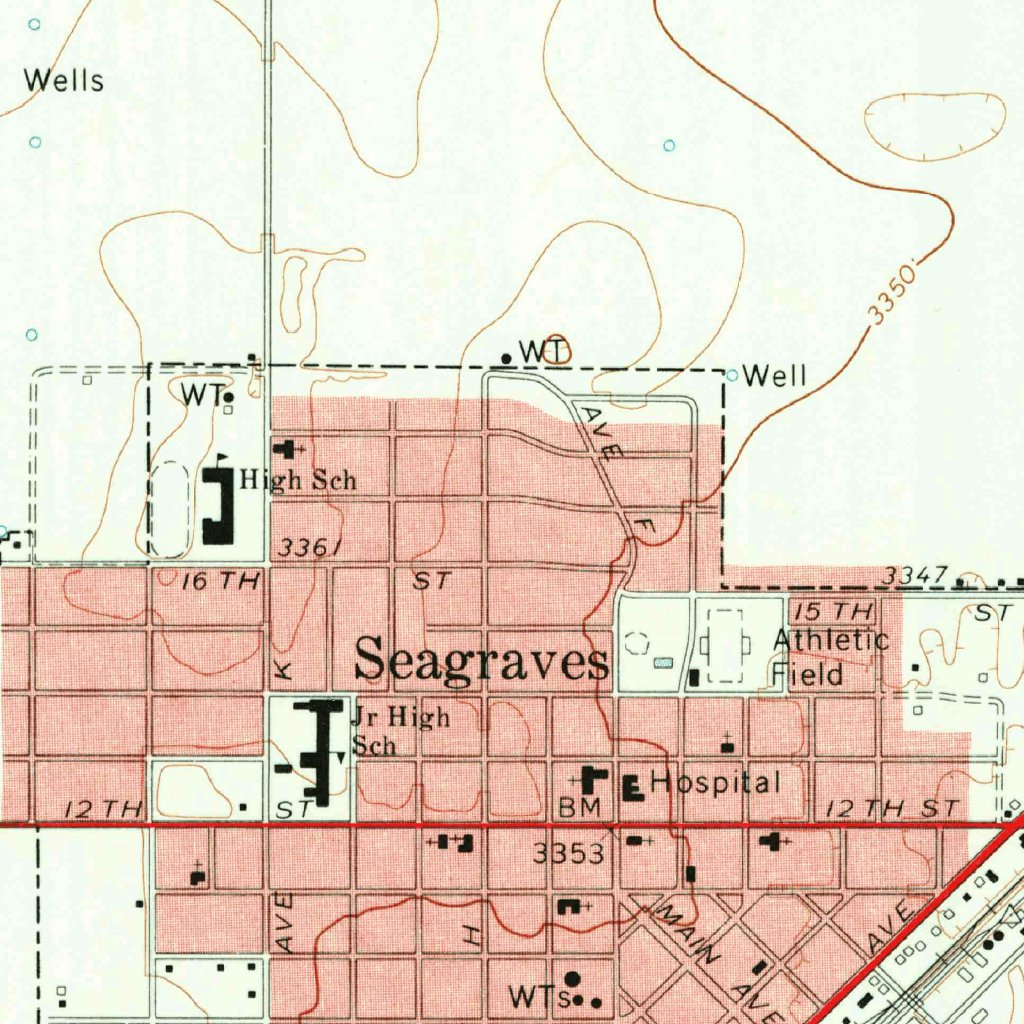 Seagraves, TX (1970, 24000-Scale) Map by United States Geological ...