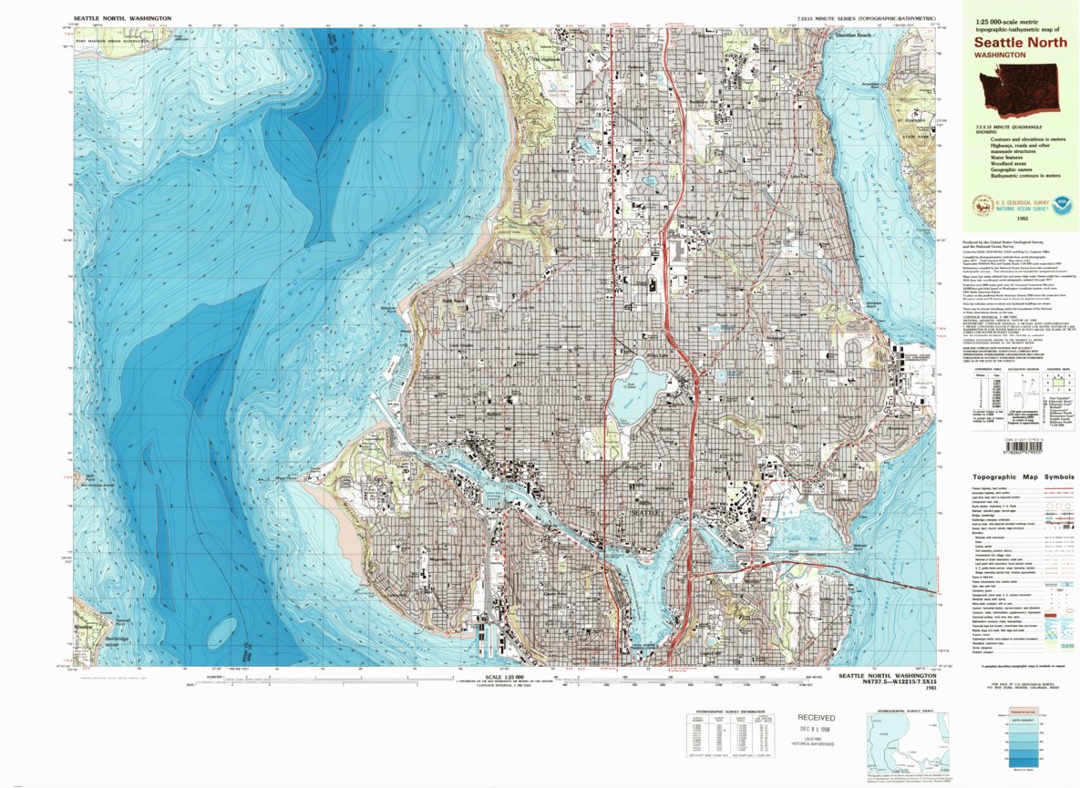 Seattle North, WA (1983, 25000-Scale) Map by United States Geological ...