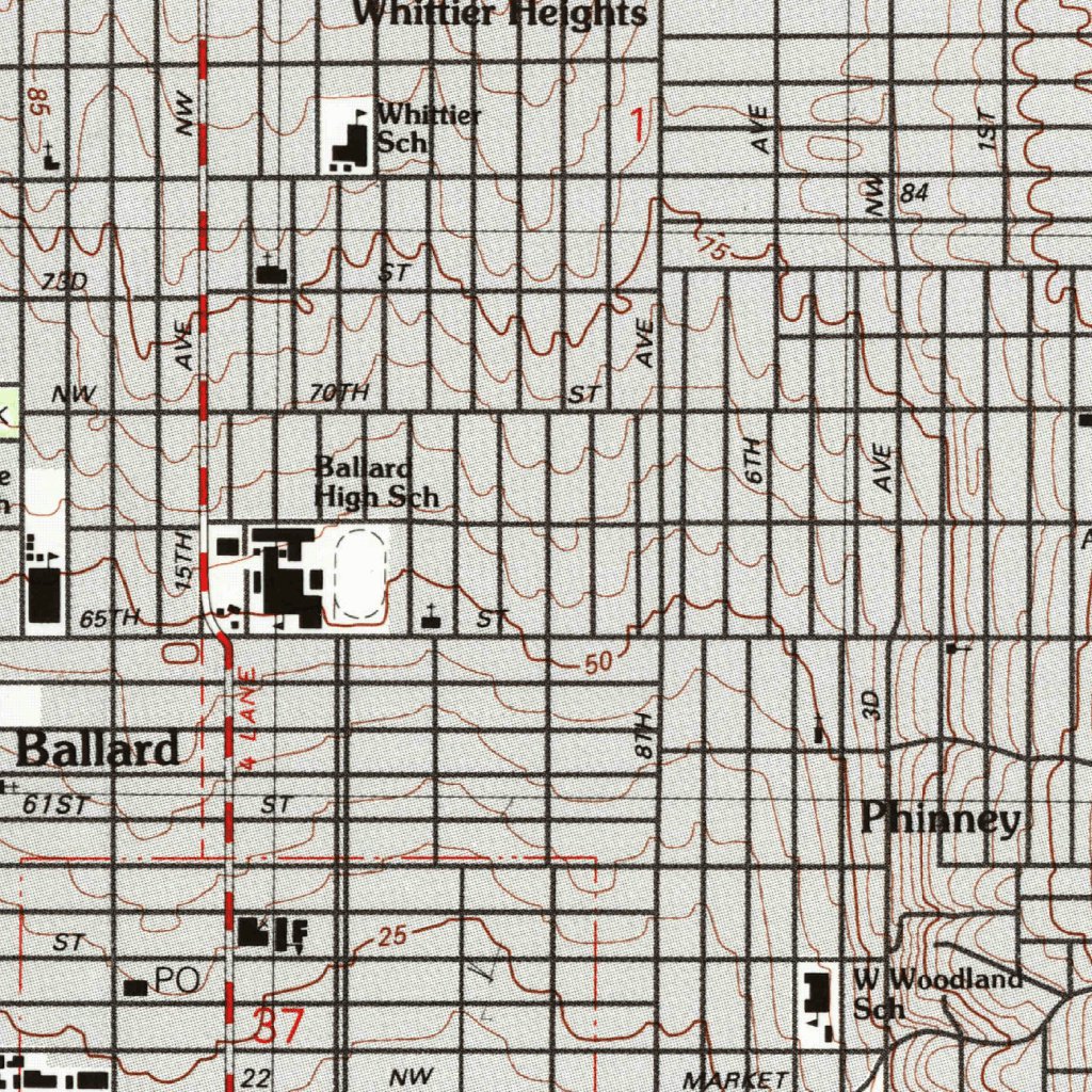 Seattle North, WA (1983, 25000-Scale) Map by United States Geological ...