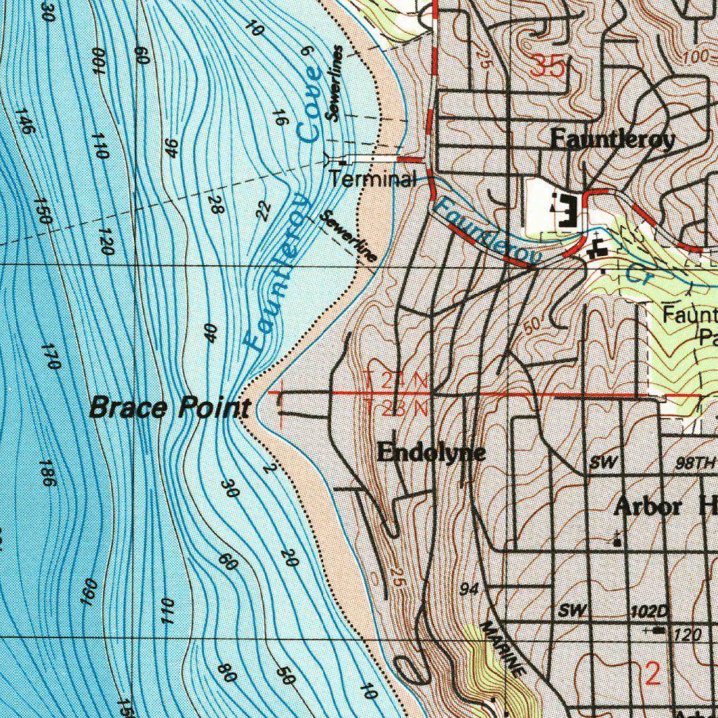 Seattle South, WA (1983, 25000-Scale) Map by United States Geological ...