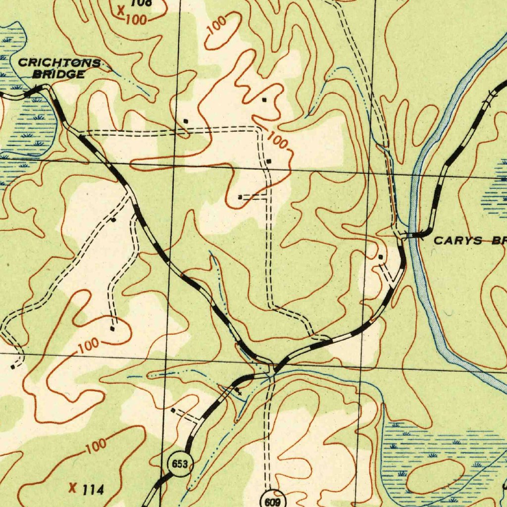 Sebrell, VA (1943, 31680-Scale) Map by United States Geological Survey ...