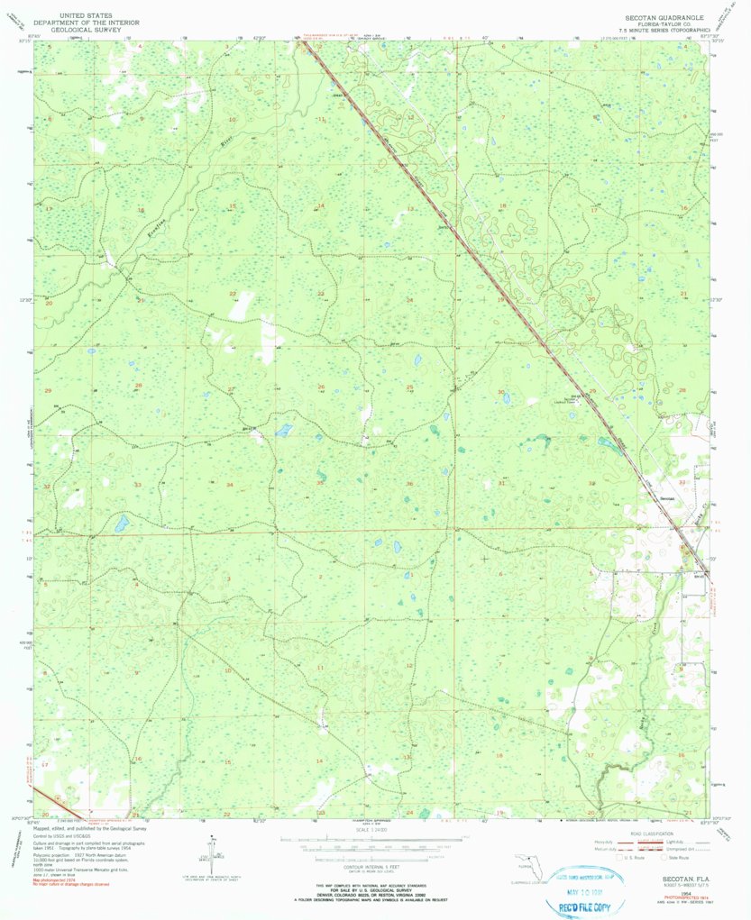 Secotan, FL (1952, 24000-Scale) Map by United States Geological Survey ...