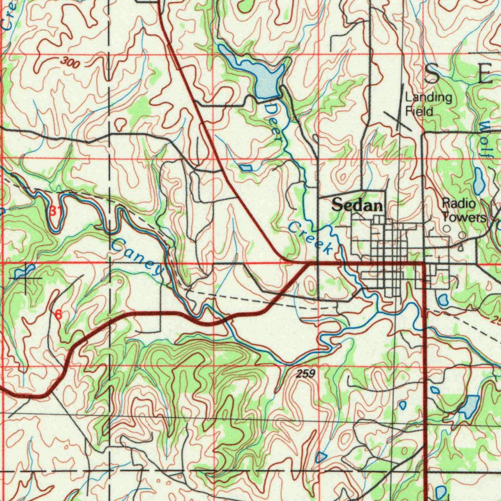 Sedan, KS (1985, 100000-Scale) Map by United States Geological Survey ...
