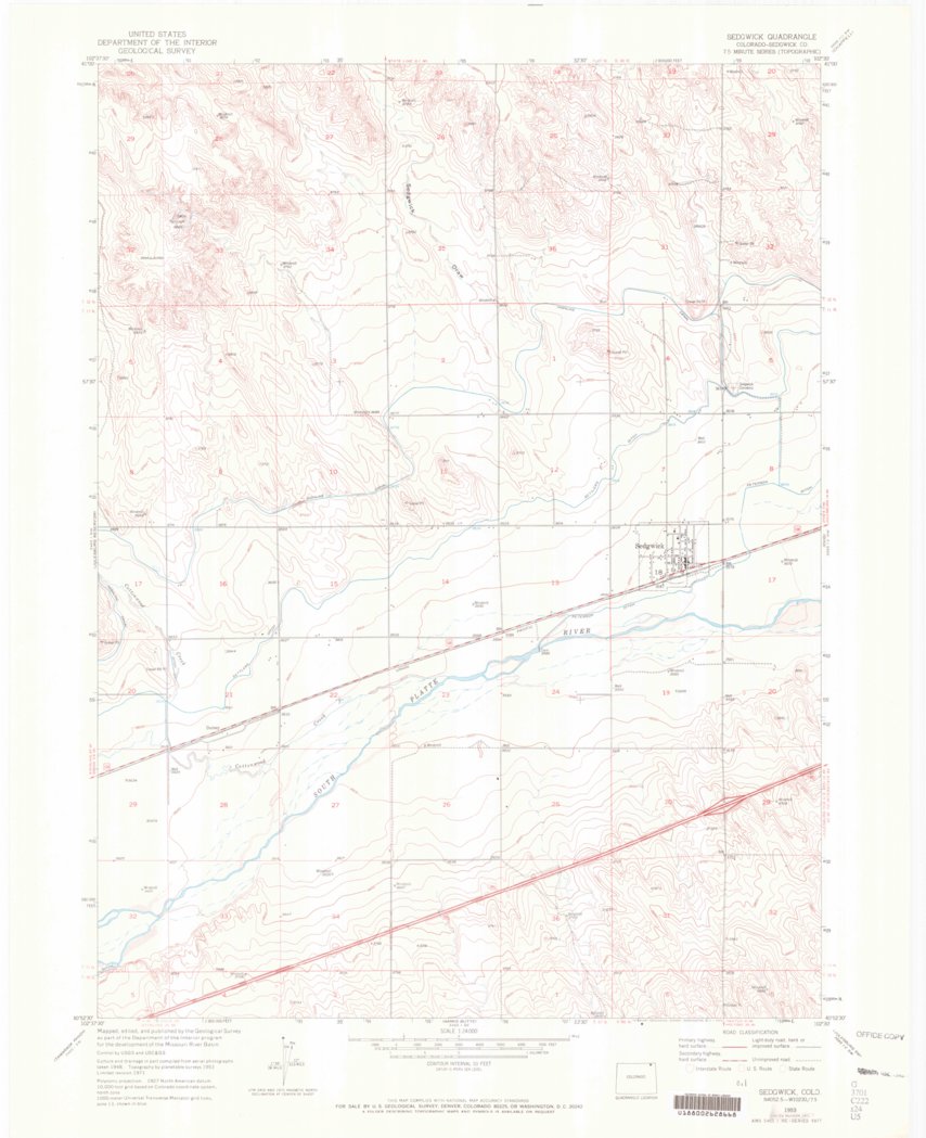 Sedgwick, CO (1953, 24000-Scale) Map by United States Geological Survey ...